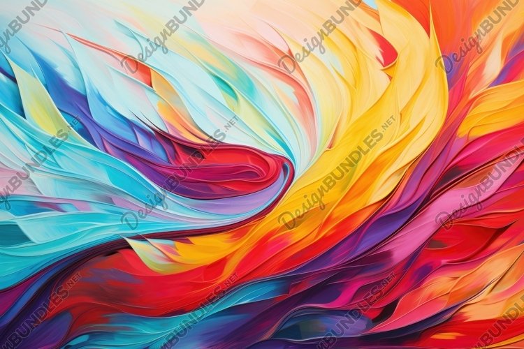 Vivid Abstract Oil Painting Background Wallpaper