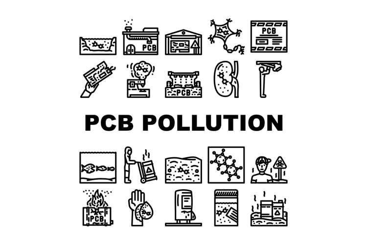 Pcb pollution causing environmental contamination and human