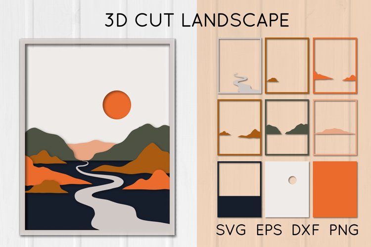3d Layered Paper Art Template Free