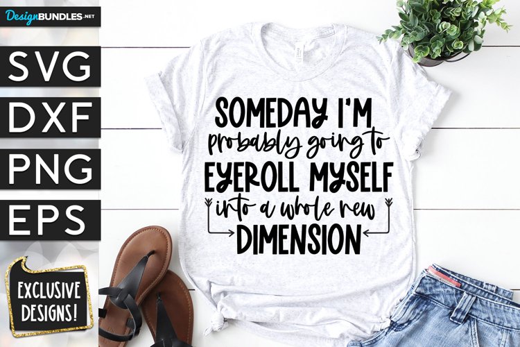 Eyeroll Myself SVG DXF PNG EPS