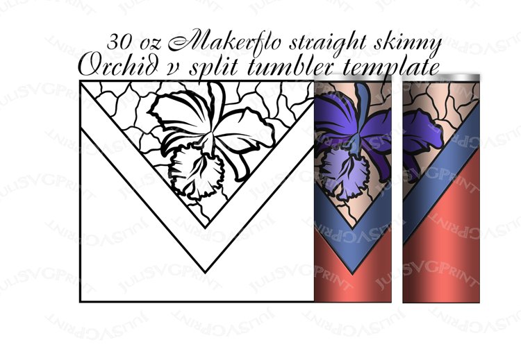 30oz Tumbler Template SVG Straight V split Pattern Template SVG 30 Oz 