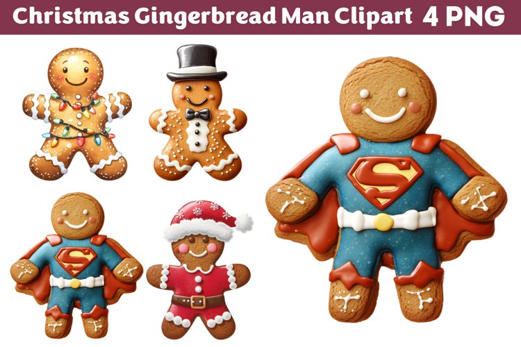 Christmas Gingerbread Man Clipart PNG (4804862)