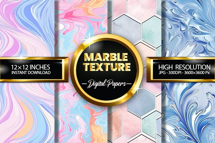 Marble Texture Digital Papers - 04 Variations (3007112)