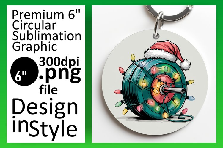 Bright Circle Design Keychain Template , Holiday (4938124)
