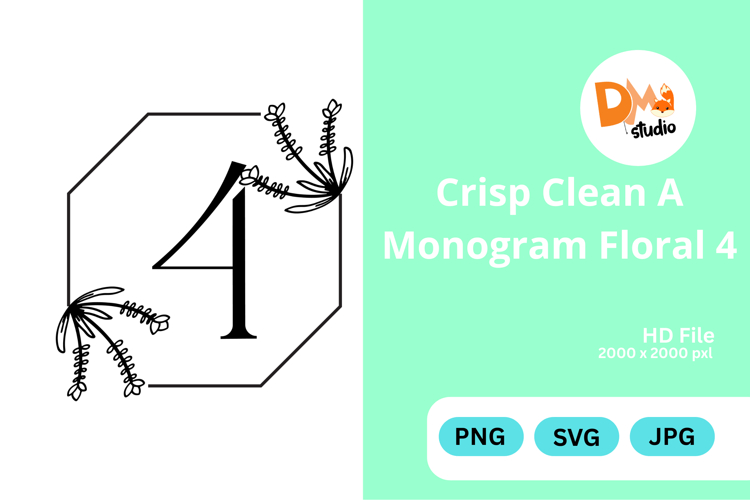 Crisp Clean Monogram Floral (6090056)