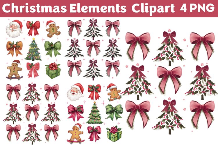 Christmas Elements Clipart PNG (4650659)