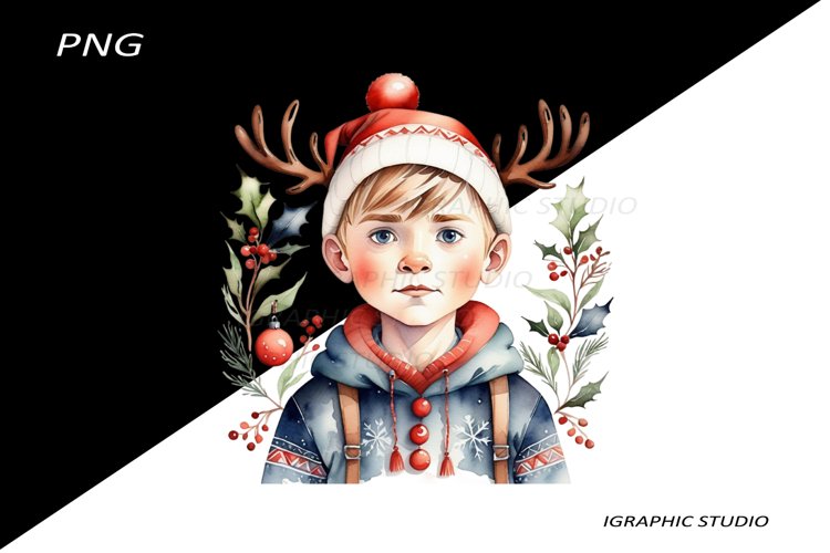 Winter Png, Christmas Boy Clipart, Folk Christmas (4964377)