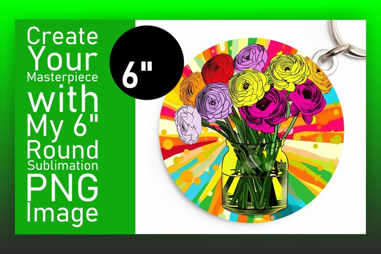 Vivid Pop Art Sublimation Circle/Round Design