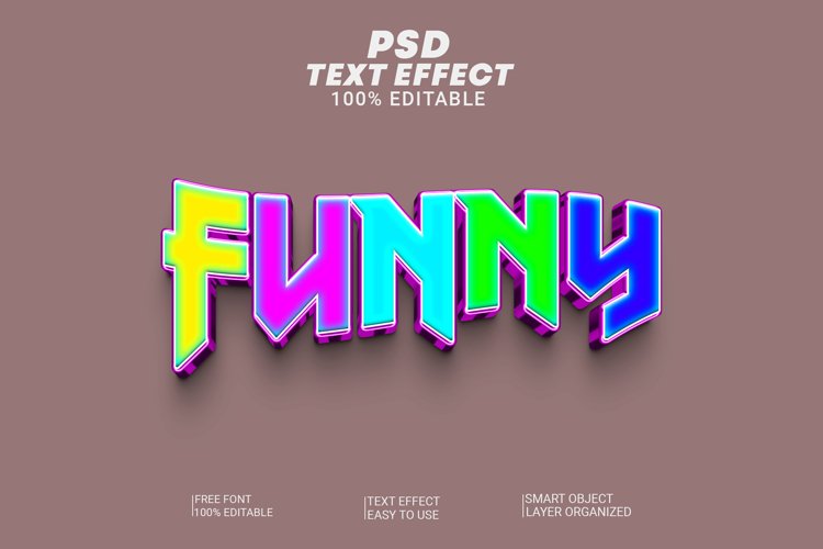 PSD 3d Funny text effect style (2655843)