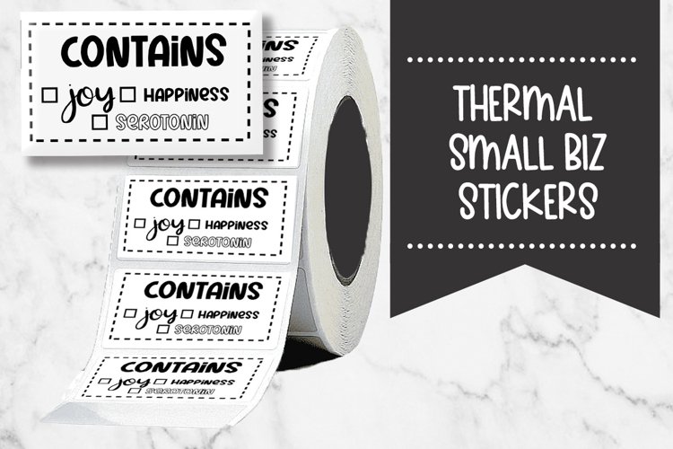 Package Contains Thermal Stickers