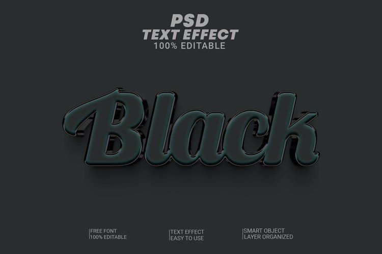 PSD 3d Black text effect style (2656773)