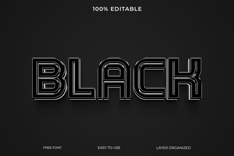 Black Editable Text Effect Style (5398019)