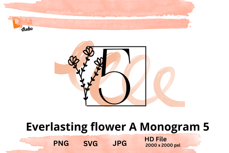 Everlasting Flower Monogram (6105851)