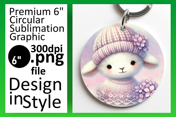Bright Round Design for Keychains , Cute Animals