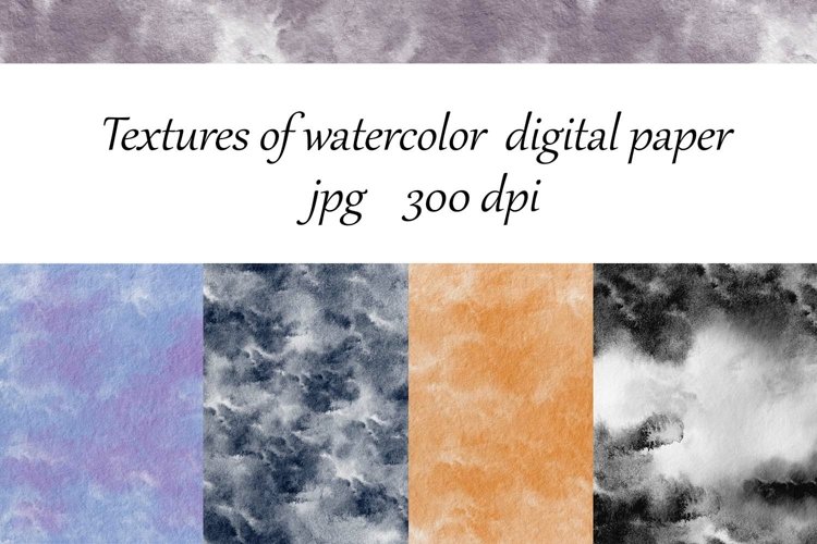 Textures of watercolor digital paper