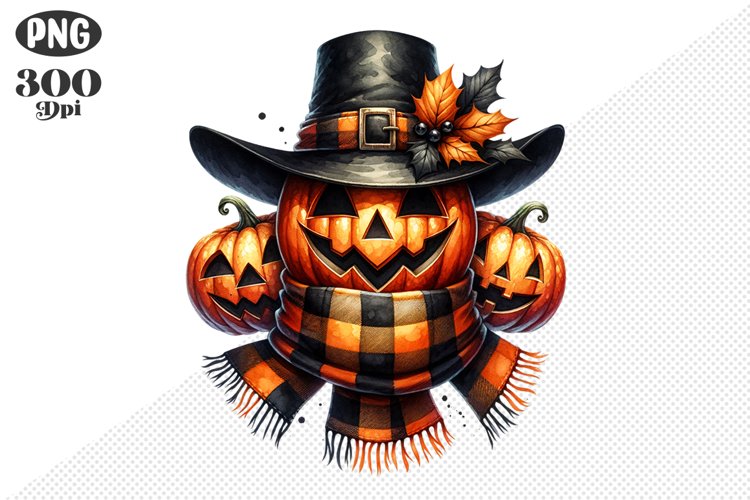 Halloween Pumpkins Sublimation - Clipart PNG Design