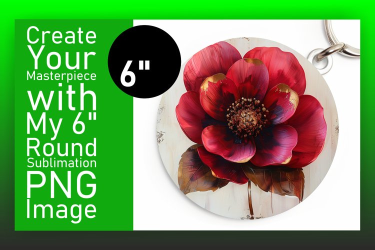 Blossom Bliss: Sublimation Round Designs Art PNG (3839078)