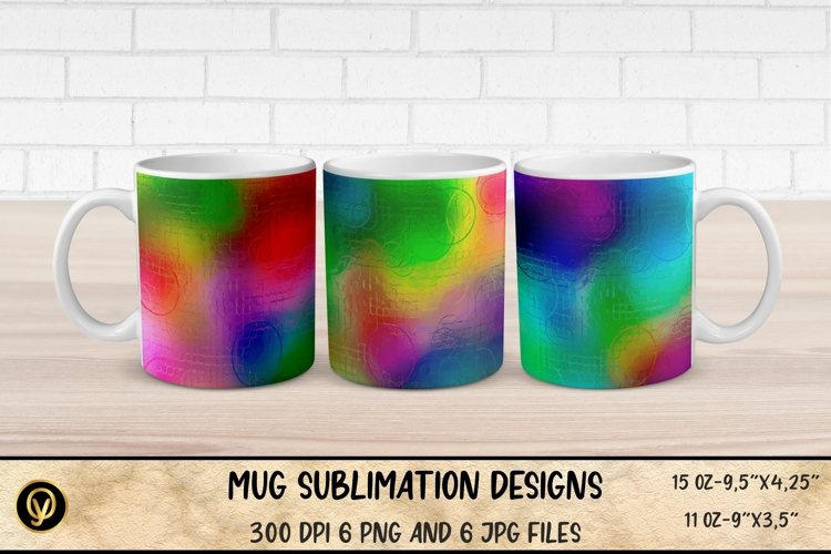 Gradient Mug Sublimation Designs , Holographic Mug (1722122)