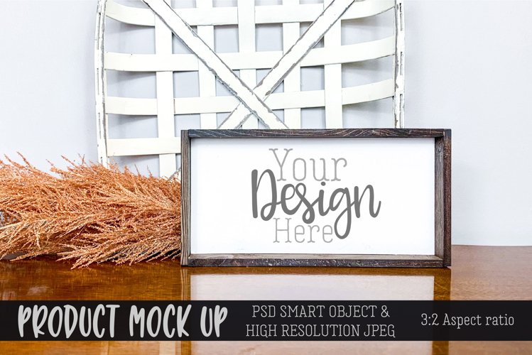Rectangle wood sign MOCK UP | PSD & JPG
