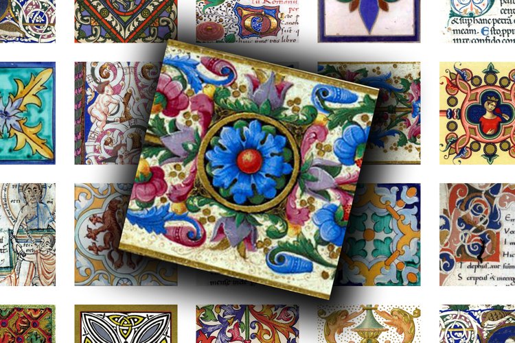 Digital Collage Sheet - Medieval Manuscripts