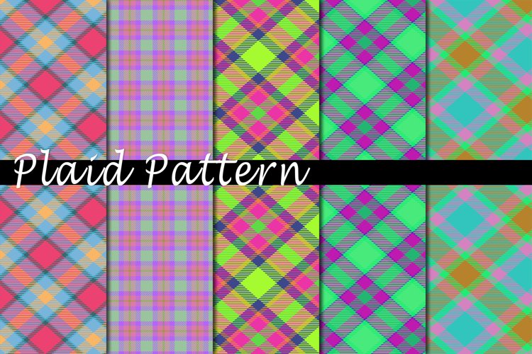 Plaid Pattern Digital Paper Bundle