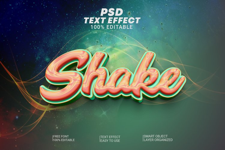 Shake 3d Editable Text Effect Style