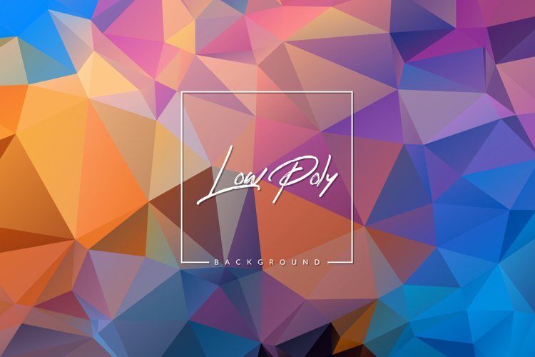 Low poly banner with geometric triangle shapes (2137868)