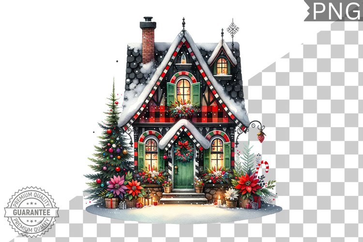 Christmas House Sublimation Clipart