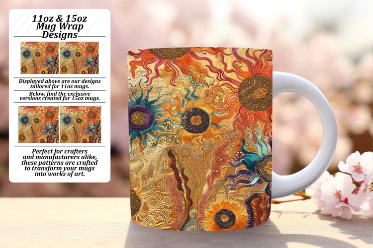 Abstract Charm Mug Wrap 11oz