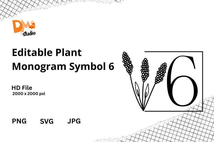 Editable Plant Monogram Symbol (6057896)