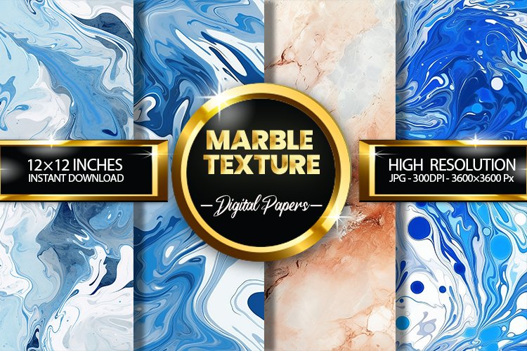 Marble Texture Digital Papers - 04 Variations (3007117)