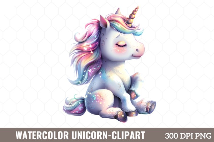 Watercolor Unicorn Clipart, Watercolor Clipart (3528152)