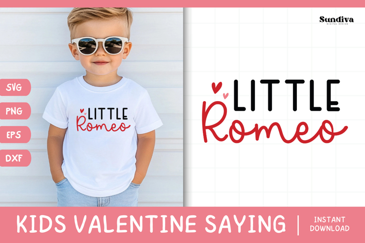Kids Valentine's Day Quote SVG | Little Romeo