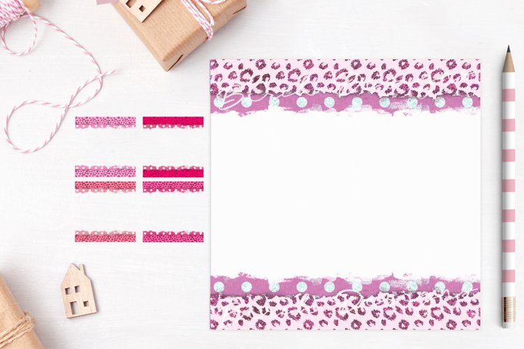 Leopard Pattern and Dots Borders - PNG Clipart