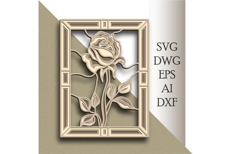 Rose multilayer SVG/ Rose cut file/ 3D layer/ (1981757)