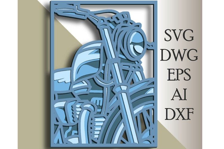 Moto multilayer SVG/ Moto cut file/ 3D layer/ (1983126)