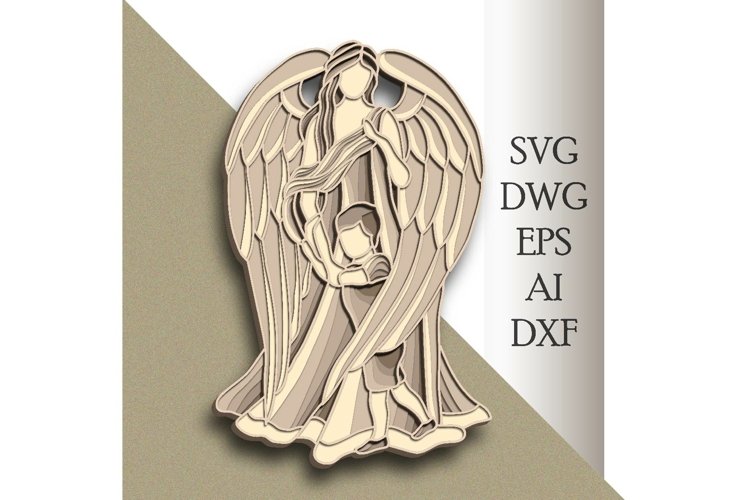 Angel multilayer SVG/ Angel Jesus cut file/ 3D (1984927)