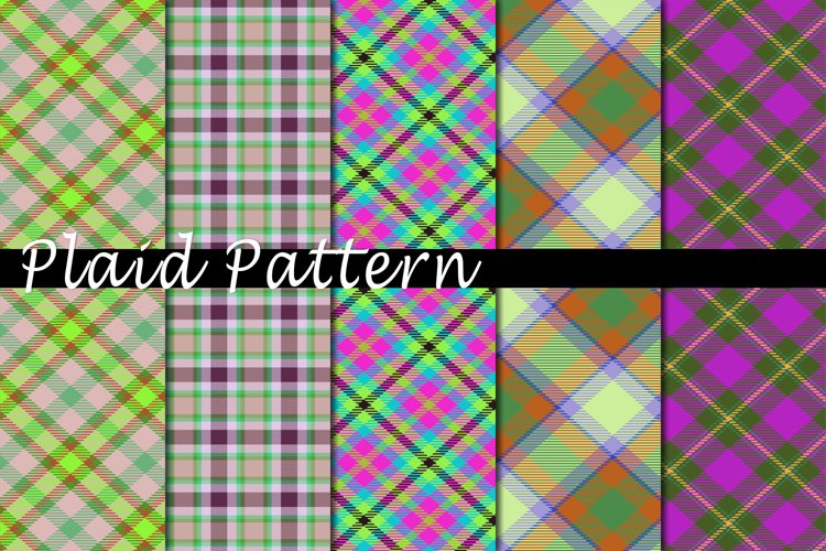 Plaid Pattern Digital Paper Bundle