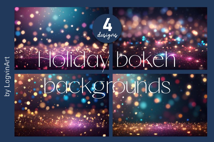Holiday bokeh backgrounds | 4 JPG
