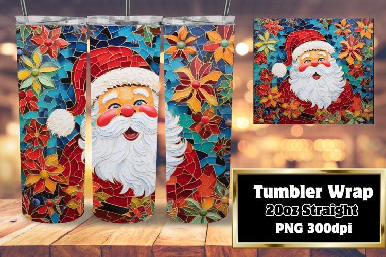 Christmas Vibrant 3D Holiday Wrap 20oz