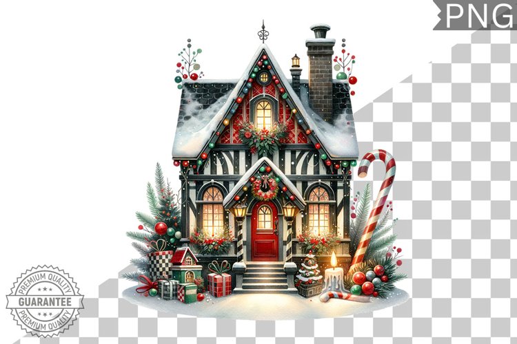 Christmas House Sublimation Clipart