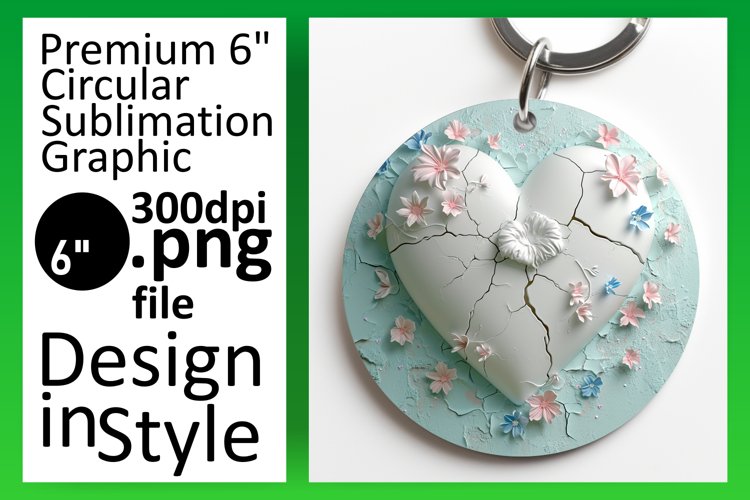 Mesmerizing Hearts: Round Ornament Sublimation
