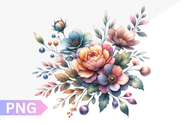 Flowers Sublimation - Clipart PNG Design