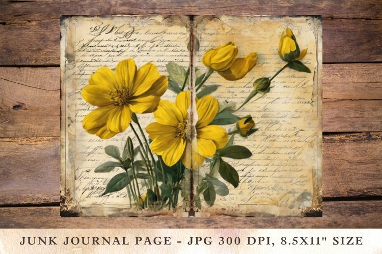 Printable Junk Journal Pages jasmine 1