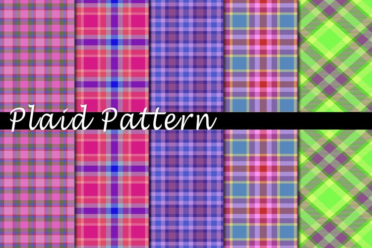 Plaid Pattern Digital Paper Bundle