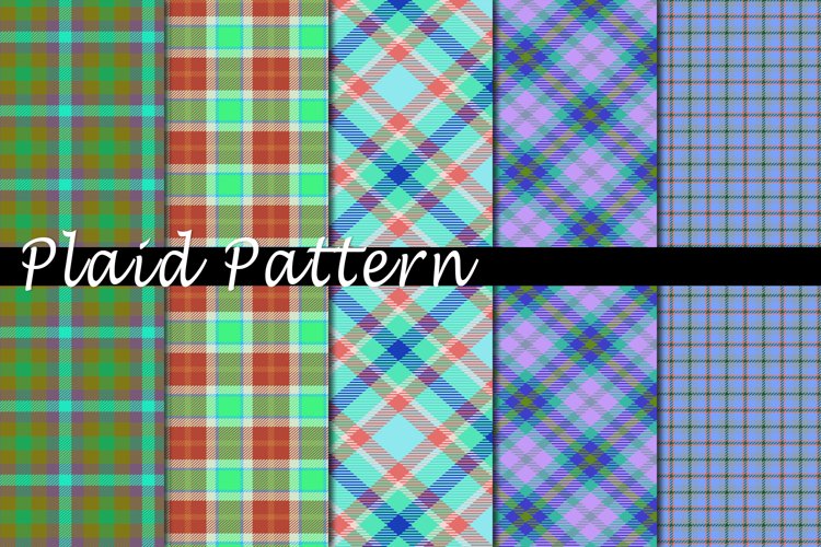 Plaid Pattern Digital Paper Bundle