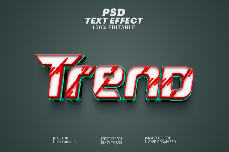 PSD Trend 3D Text effect Style