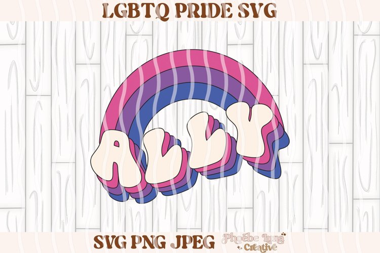 Bisexual ally SVG, Pride SVG, LGBTQ SVG, Love SVG (2106792) | Vectors ...