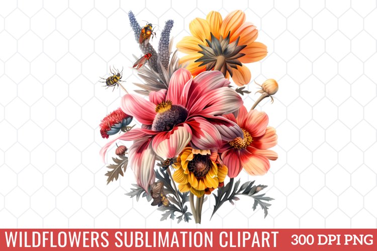 Wildflowers Sublimation Clipart (3474669)