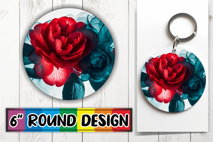 Spring Fling Circle: Sublimation Charm Keychain
